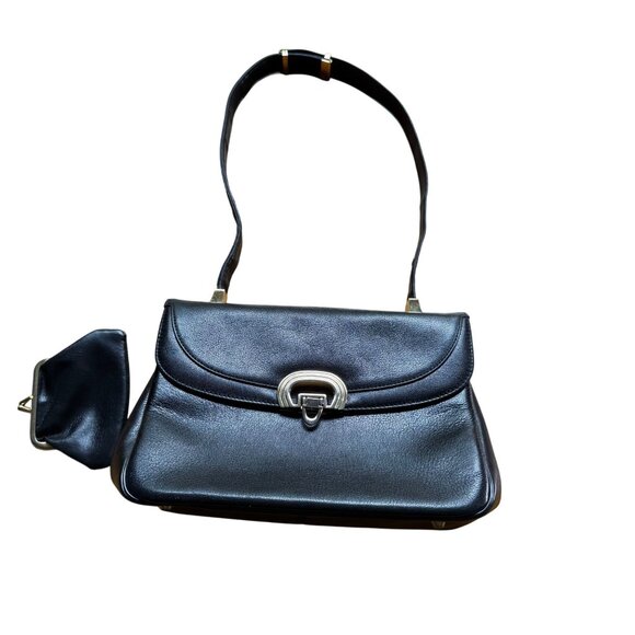 Koret | Bags | Vintage 5s Koret Black Leather Handbag With Coin Purse ...
